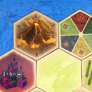 Volcano Hex compatible with Catan's Settlers of Catan, Seafarers & Cat ...